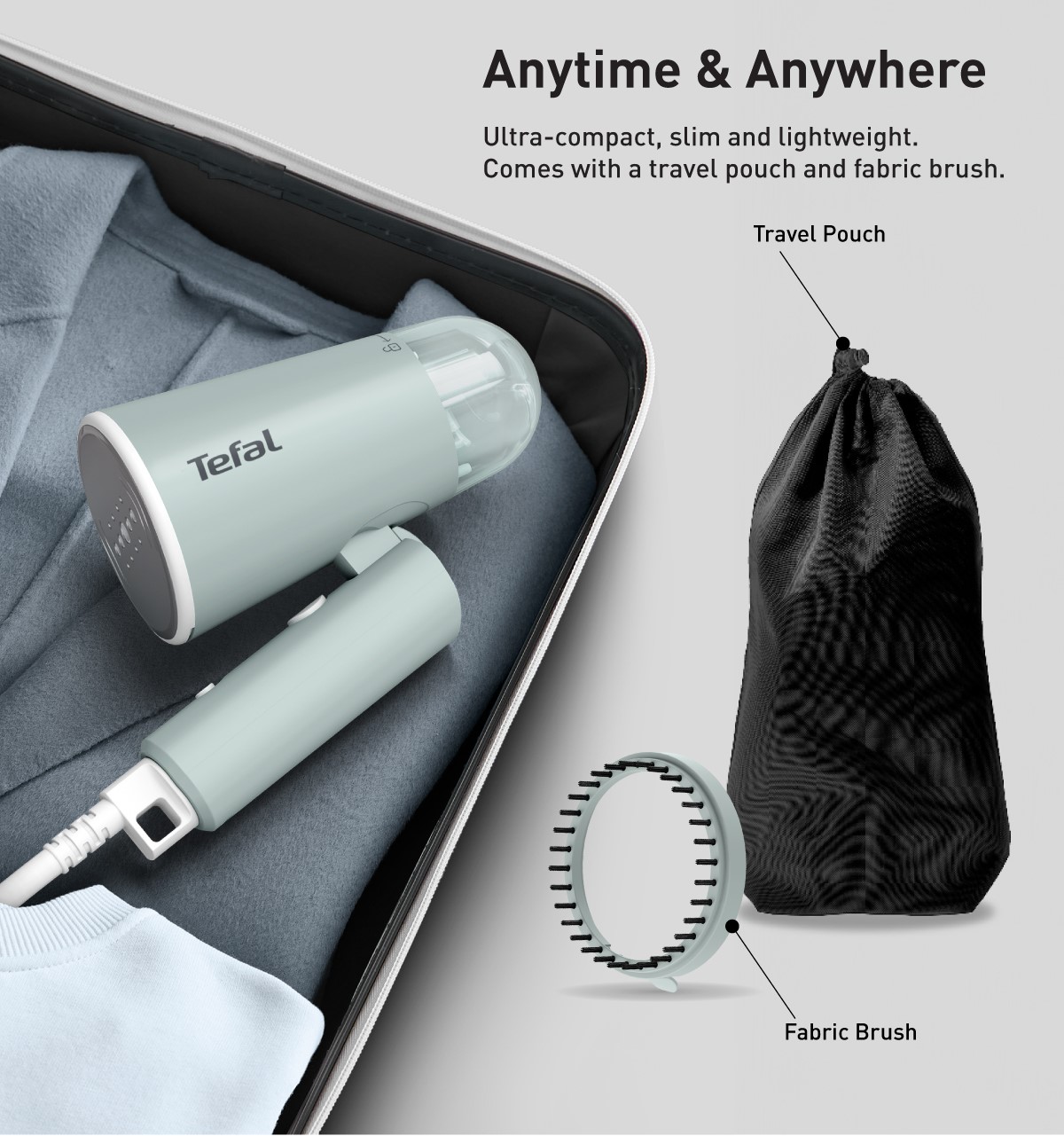 Tefal Origin Travel Handheld Garment Steamer DT1034 | Shopee Singapore