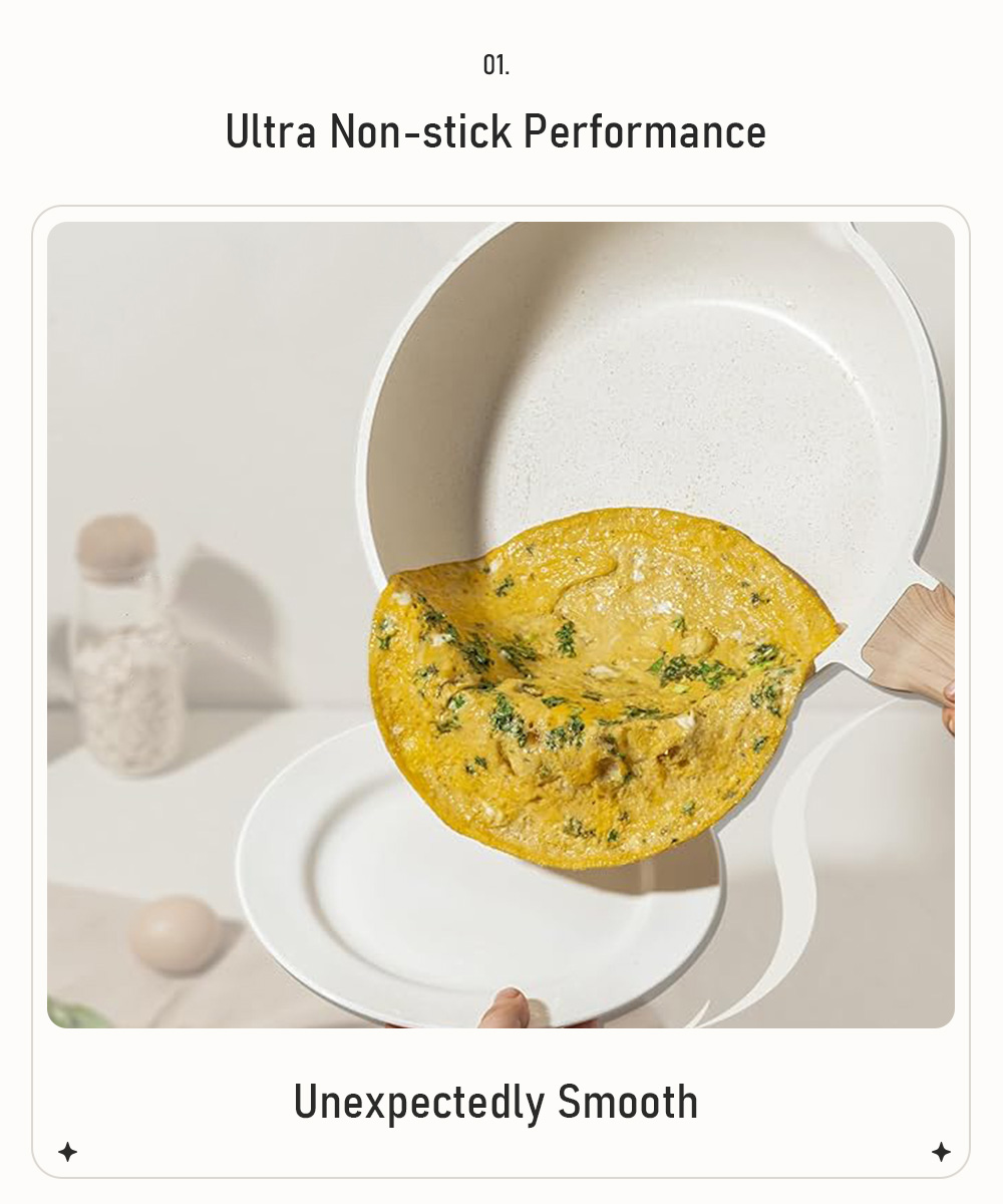 Carote Non Stick Cookware Set 7 Pieces Induction Gas Stove Easy Clean ...