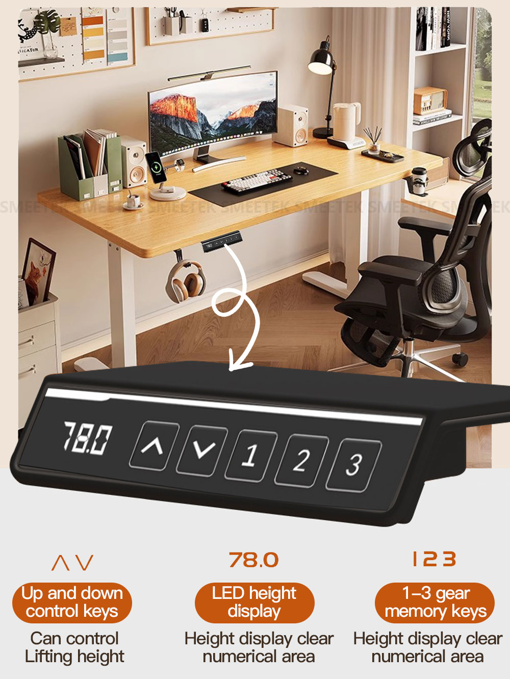 【Next-day delivery】 electric adjustable table height adjustable table ...