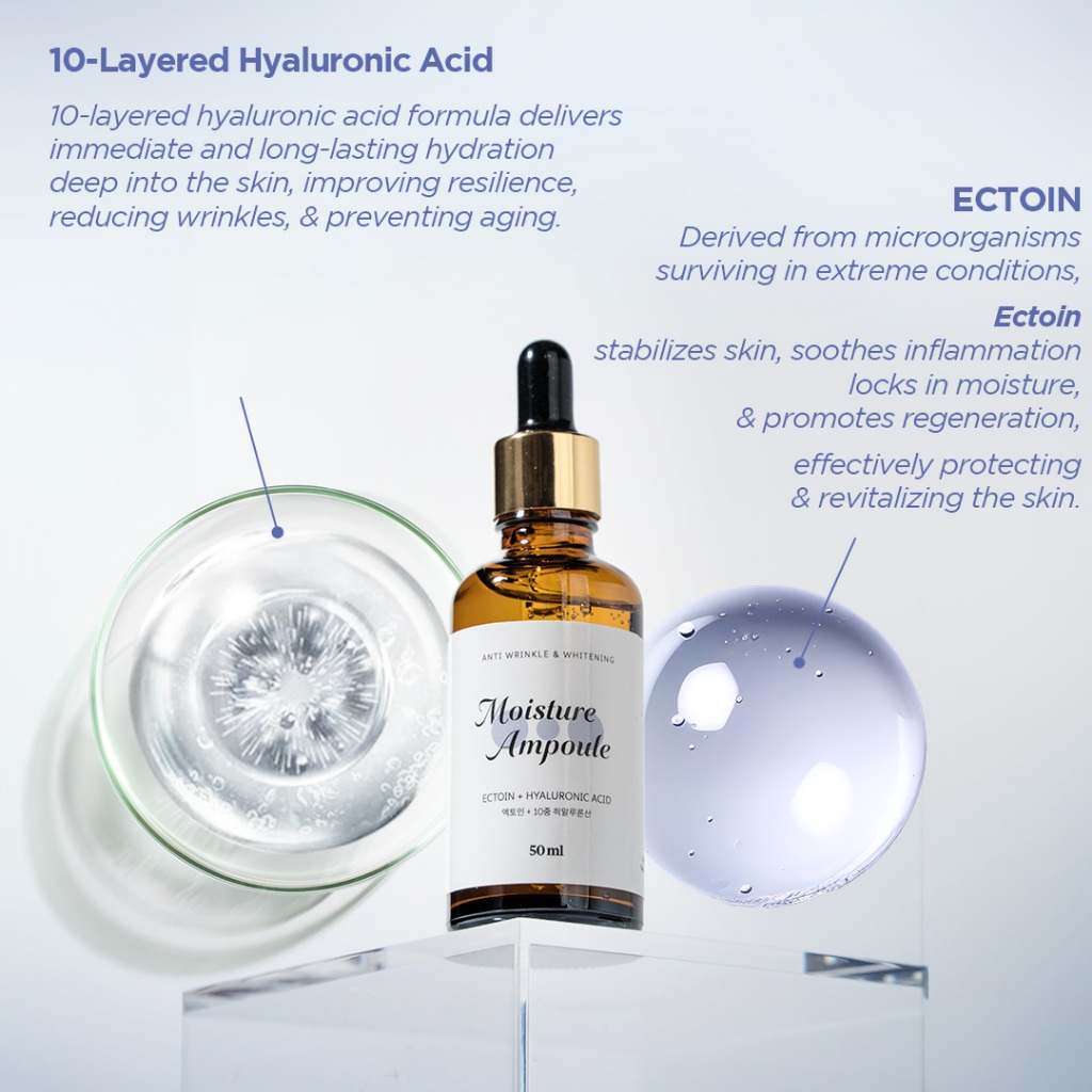 [Dr.JOA] Moisturizing Ampoule 50ml | Hyaluronic Acid | Ectoine | Dry ...