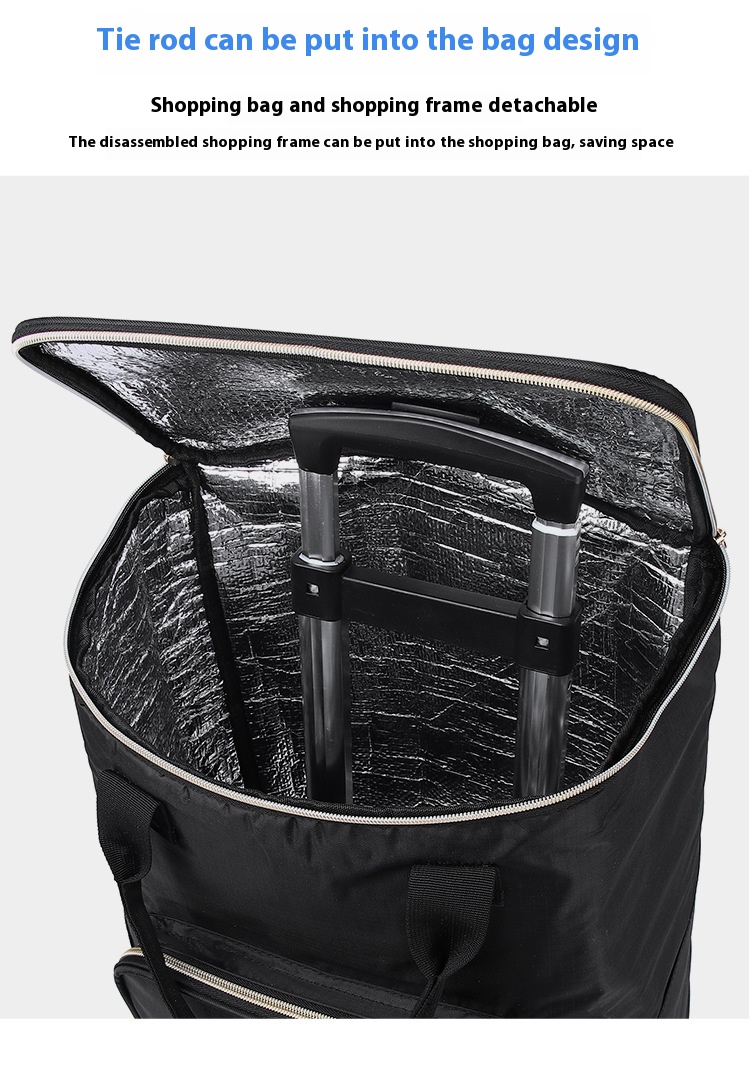 SG Folding Shopping Trolley 5-wheel Large Capacity Retractable Grocery ...