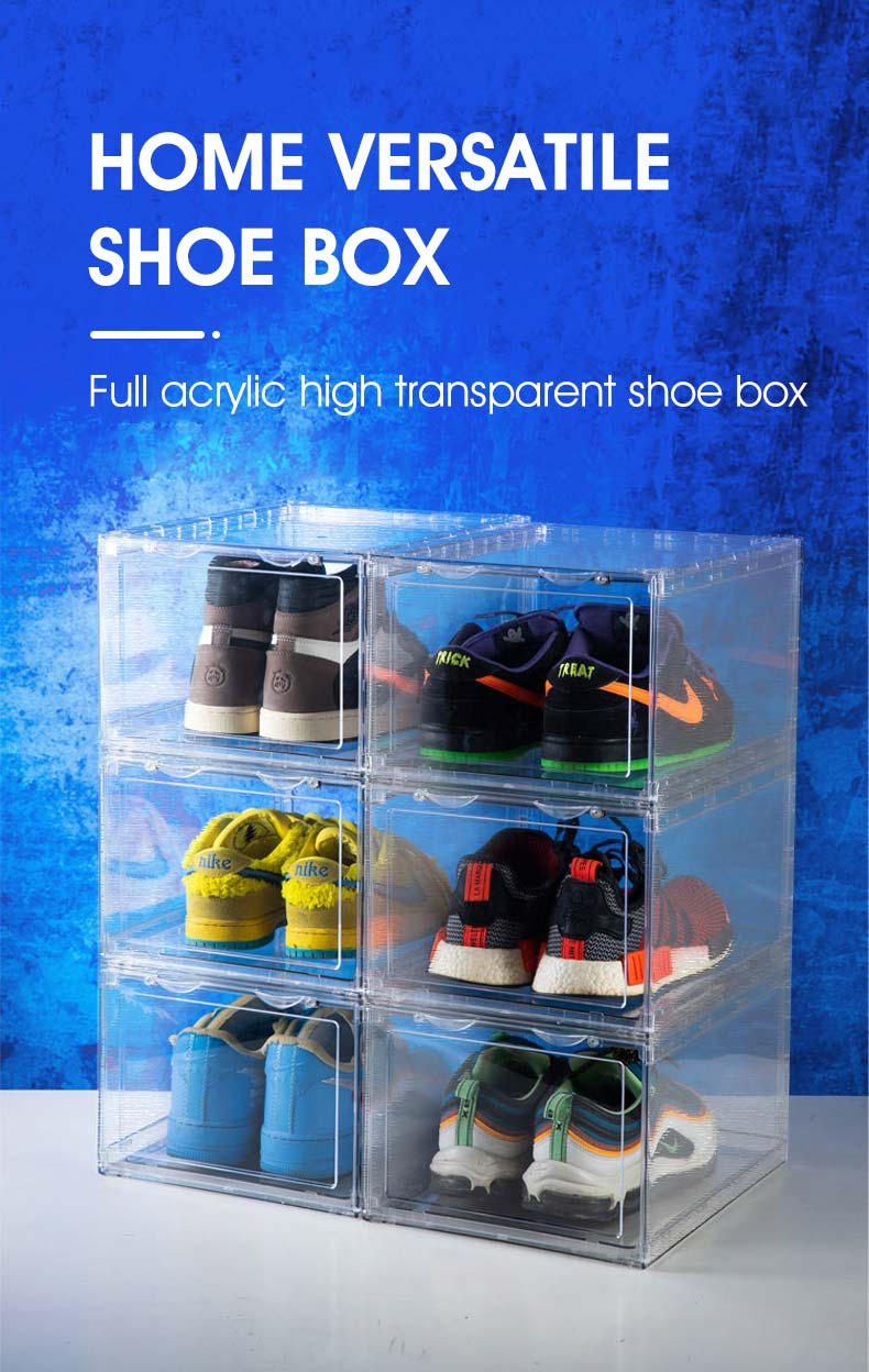 HXR Large Stackable Interlock Shoe Box Storage Organiser Shoe Cabinet ...