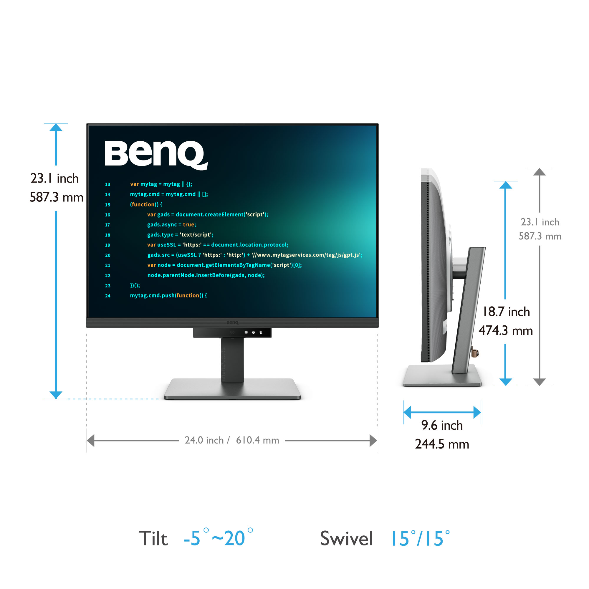 BenQ RD280U Programming Monitor｜28” 4K+｜Coding Modes｜ USB Type-C｜Nano ...