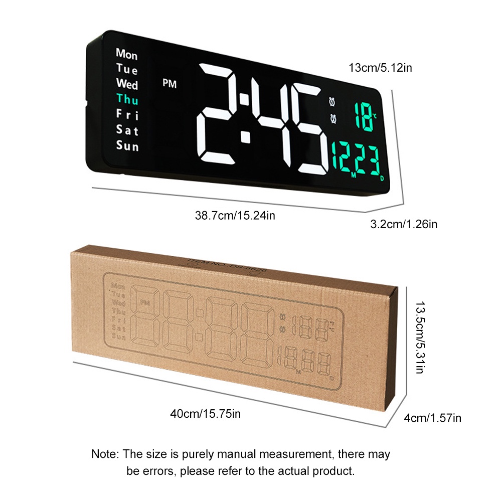 [SG 12 h]LED Digital Wall Clock Big Screen Large Display Alarm Clock ...