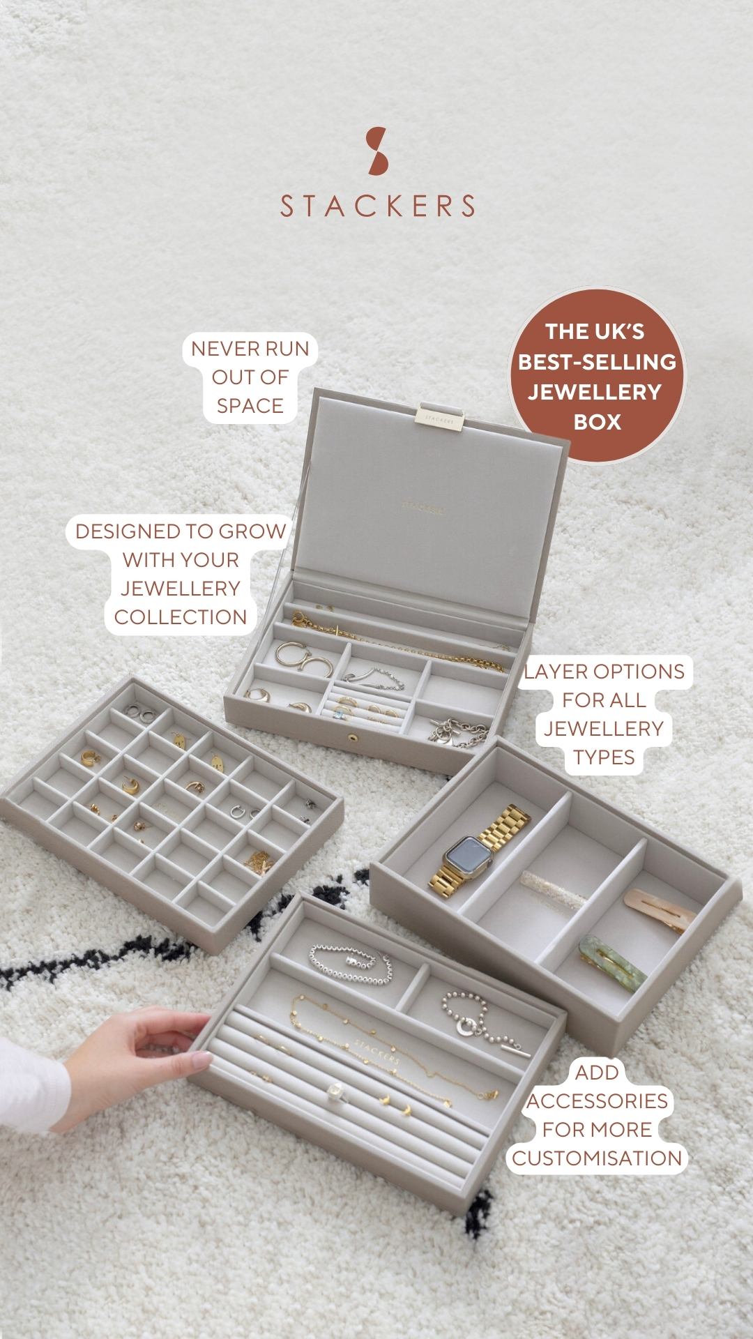 Stackers Classic 2-in-1 Jewellery Drawer Set | Shopee Singapore