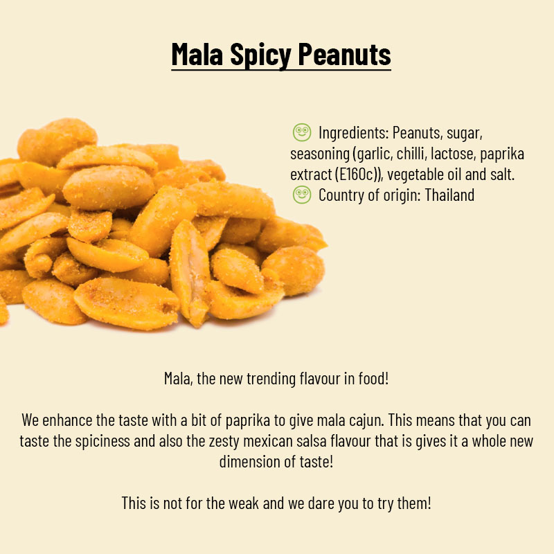 SnackFirst Mala Spicy Peanuts 200g/1kg Addictive Savoury Nuts Party ...