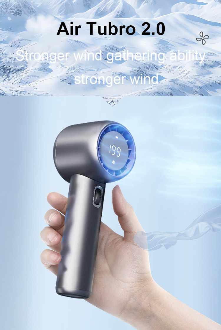 🇸🇬SG Portable Handheld Fan Strong Wind 199 Gear Wind Speed Rechargeable ...