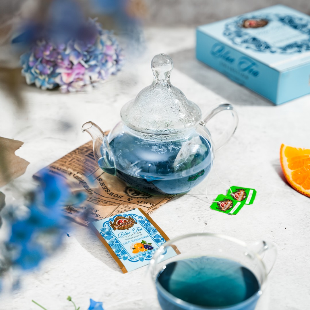 Basilur Tea Blue Tea Collection - Assorted Ceylon Green Tea Gift Box ...
