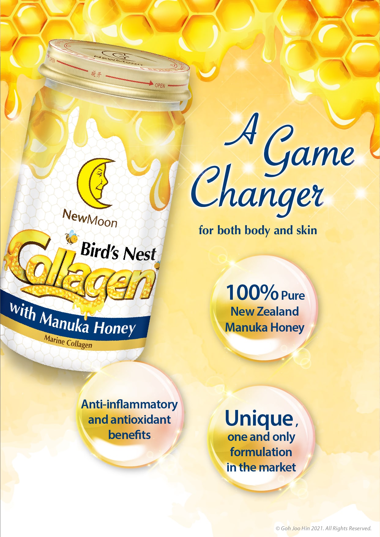 [Bundle of 8] New Moon Bird's Nest Collagen Strips With Manuka Honey ...