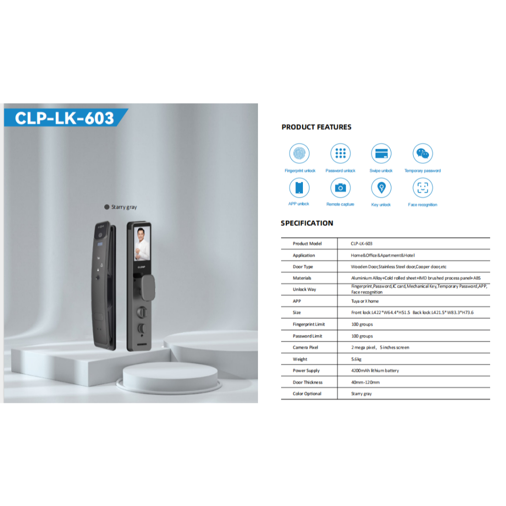 SCDF Fire-Rated | 3D Face & Fingerprint Recognition | HD Door Viewer ...