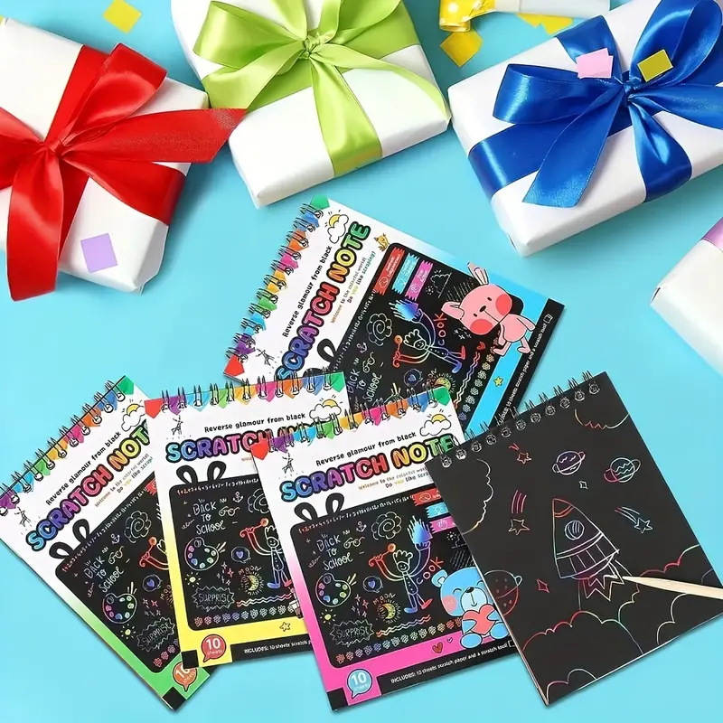(🇸🇬 Local seller) Kids Scratch Rainbow 🌈 notebook scratch pad scratch ...