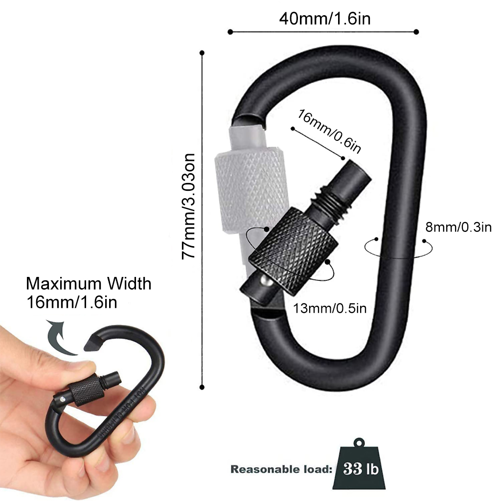 Carabiner Hook Lightweight Carabiner Clips Heavy Duty Carabina Clip ...