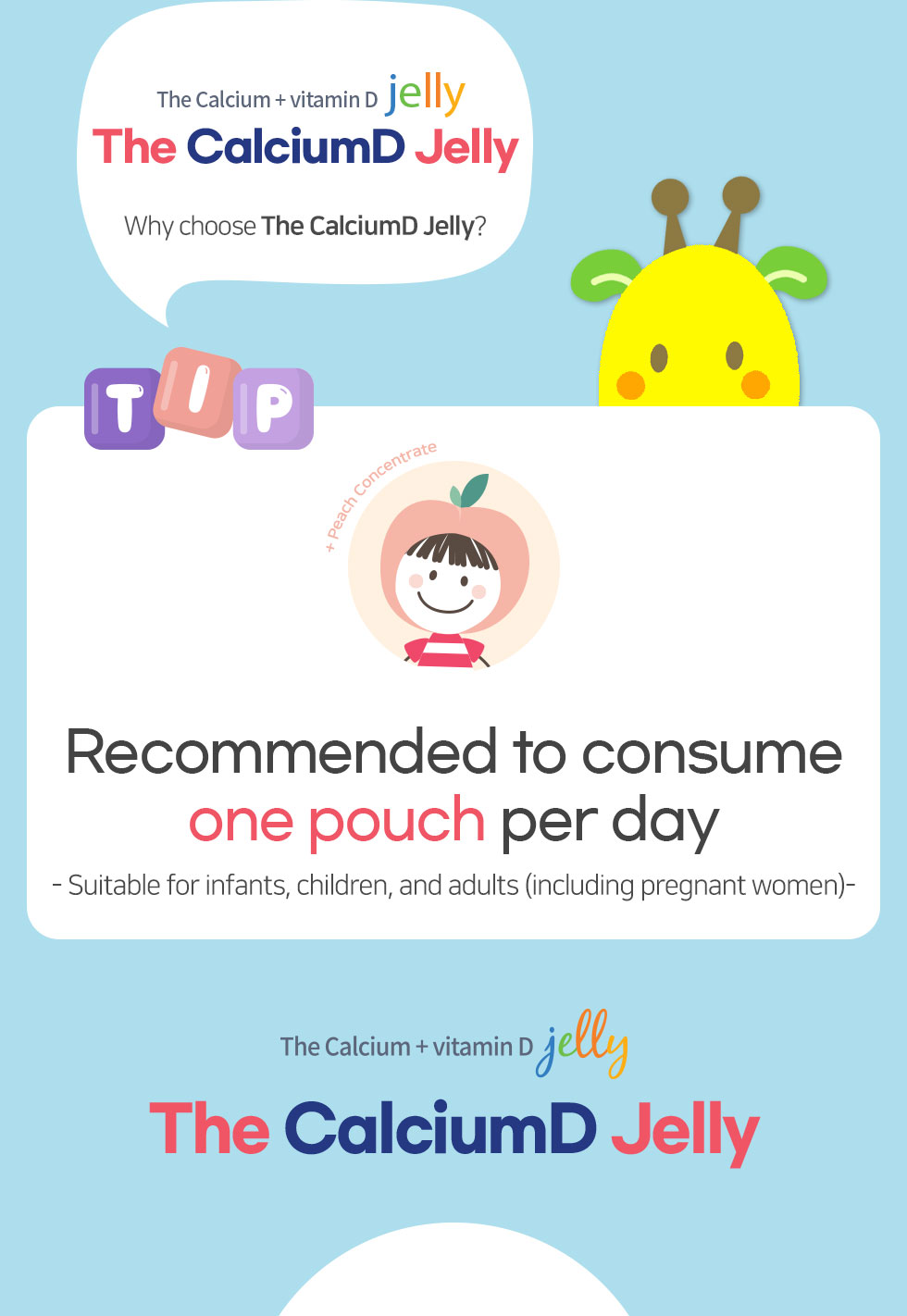 GMPHARM, The CalciumD Jelly-Calcium and vitamin D for kids, peach ...