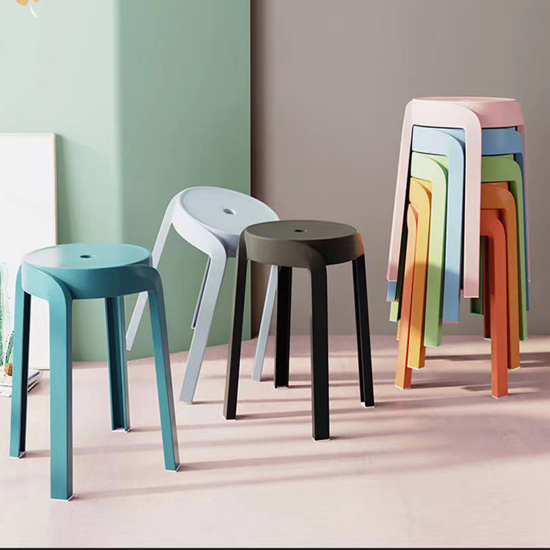 PM Upgraded Plastic Chair Stool Stackable Designer Modern Plastic Stool ...
