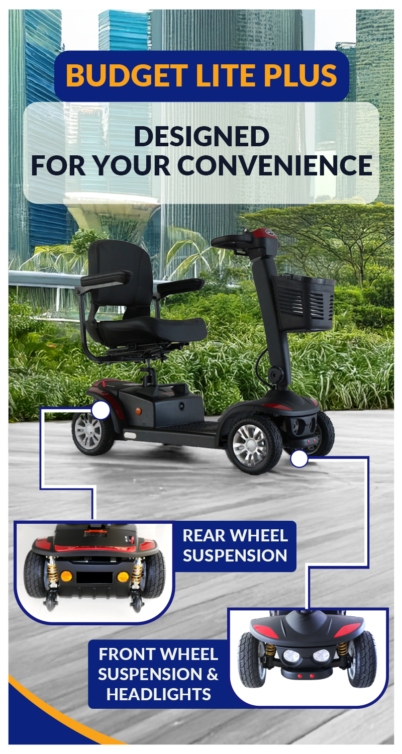 Budget-Lite Plus 4-Wheel Mobility Scooter - LTA Compliant Personal ...