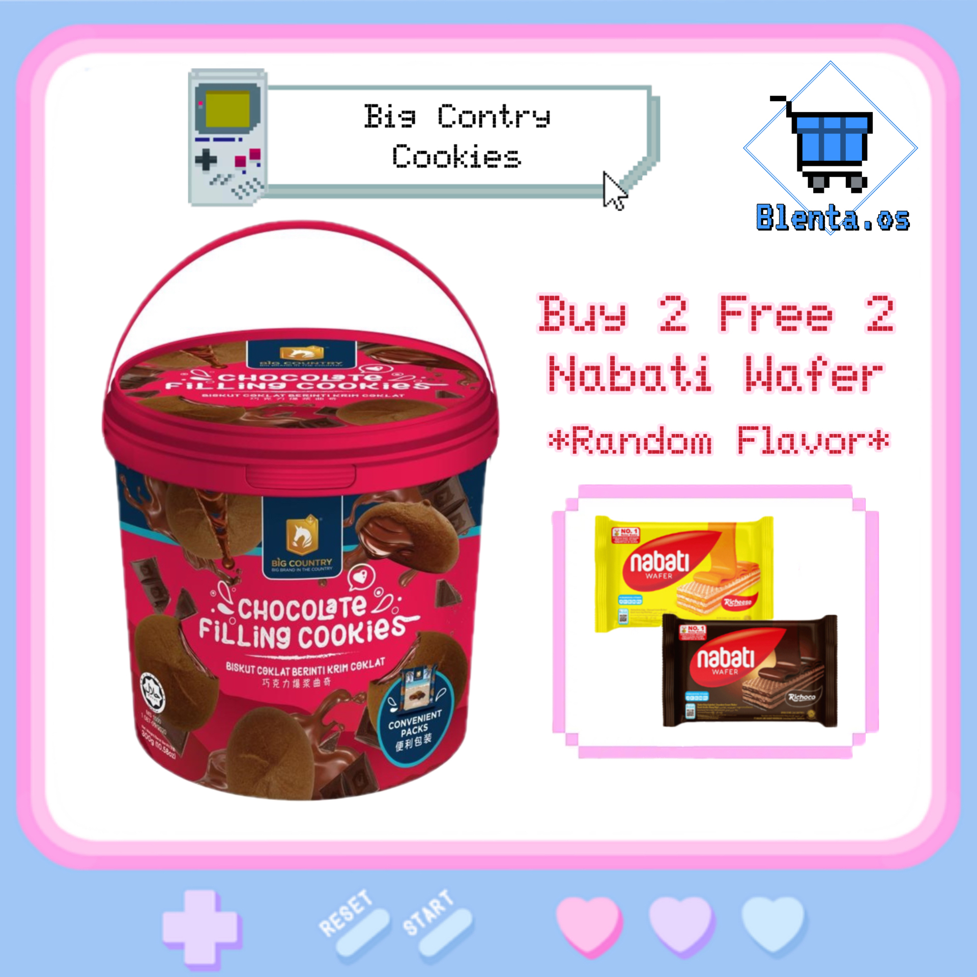 Big Country Cookies Chocolate Filling/Cranberry Oats/Musang King Durian ...