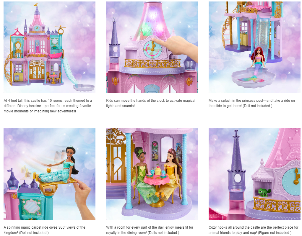 Disney Princess Ultimate Castle Doll House With Lights & Sounds & 25 ...