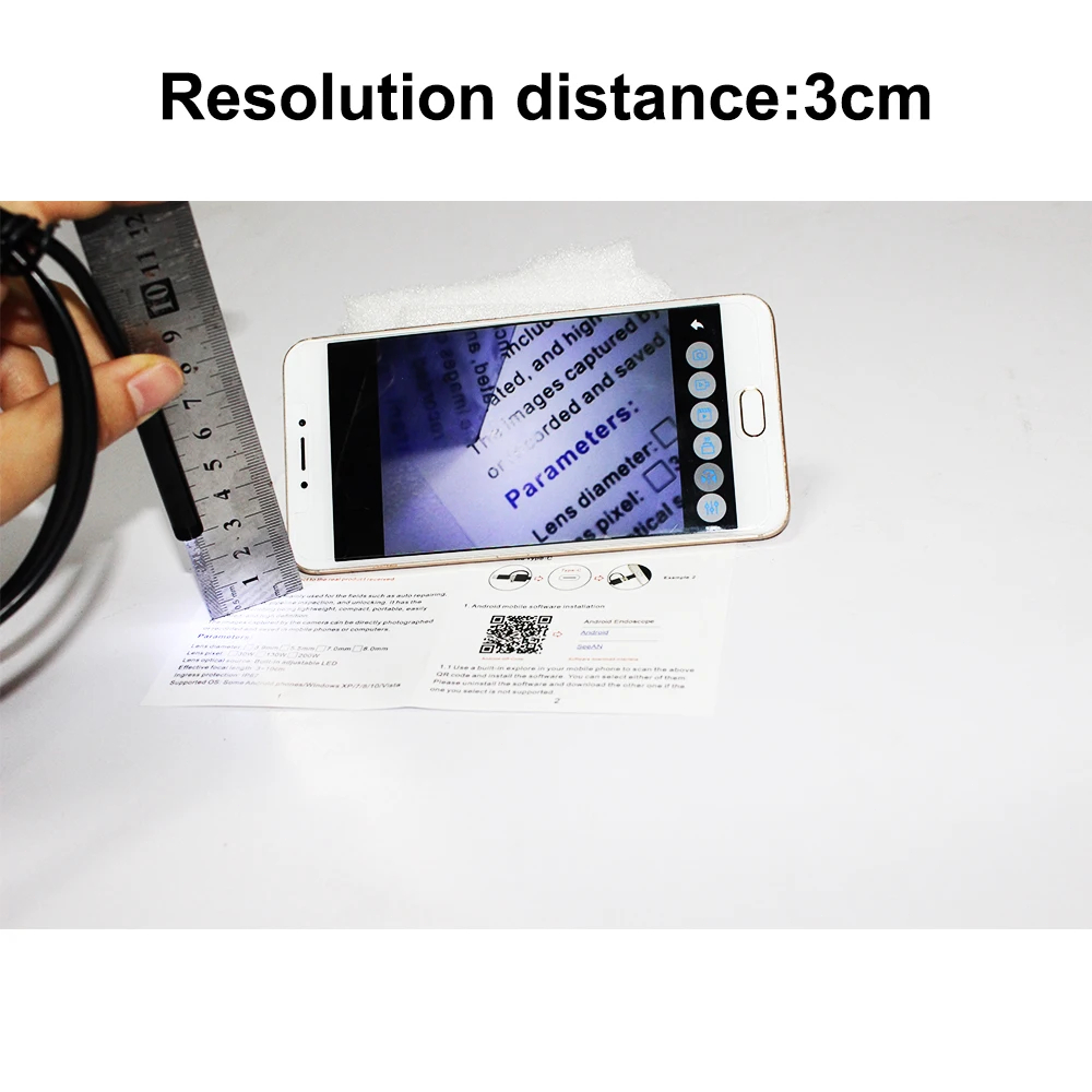 3 in 1 USB Type C Endoscope Camera 1080P Borescope Sewer Camera 8mm ...