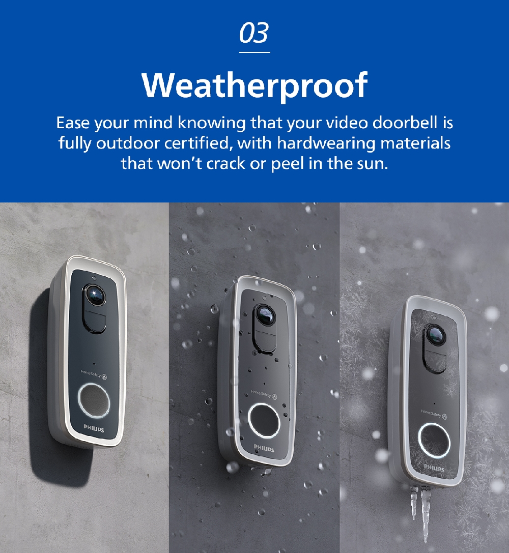 PHILIPS Home Safety Wireless Video Doorbell 5000 Series - HSP5300/01 ...