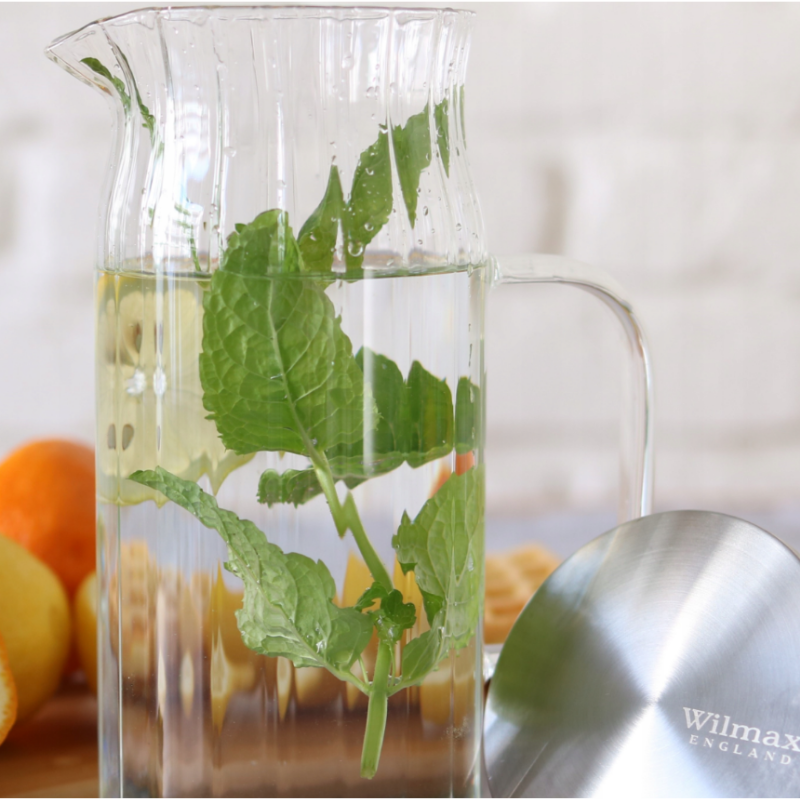 WIlmax Thermo Glass Jug with Stainless Steel Lid [1000ml/1500ml/2100ml/2500ml] / For Hot and ...