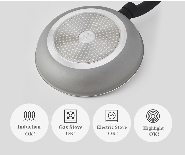 LocknLock Curve IH Induction Wok & Frying Pan Titanium Non-stick ...