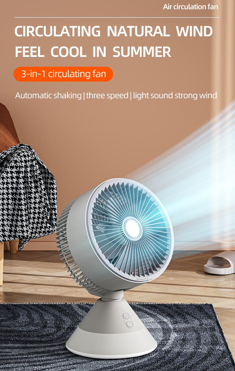 🔥SG🔥 2025NEW Auto Oscillating Desk Fan Air Circulation Fan with Remote ...