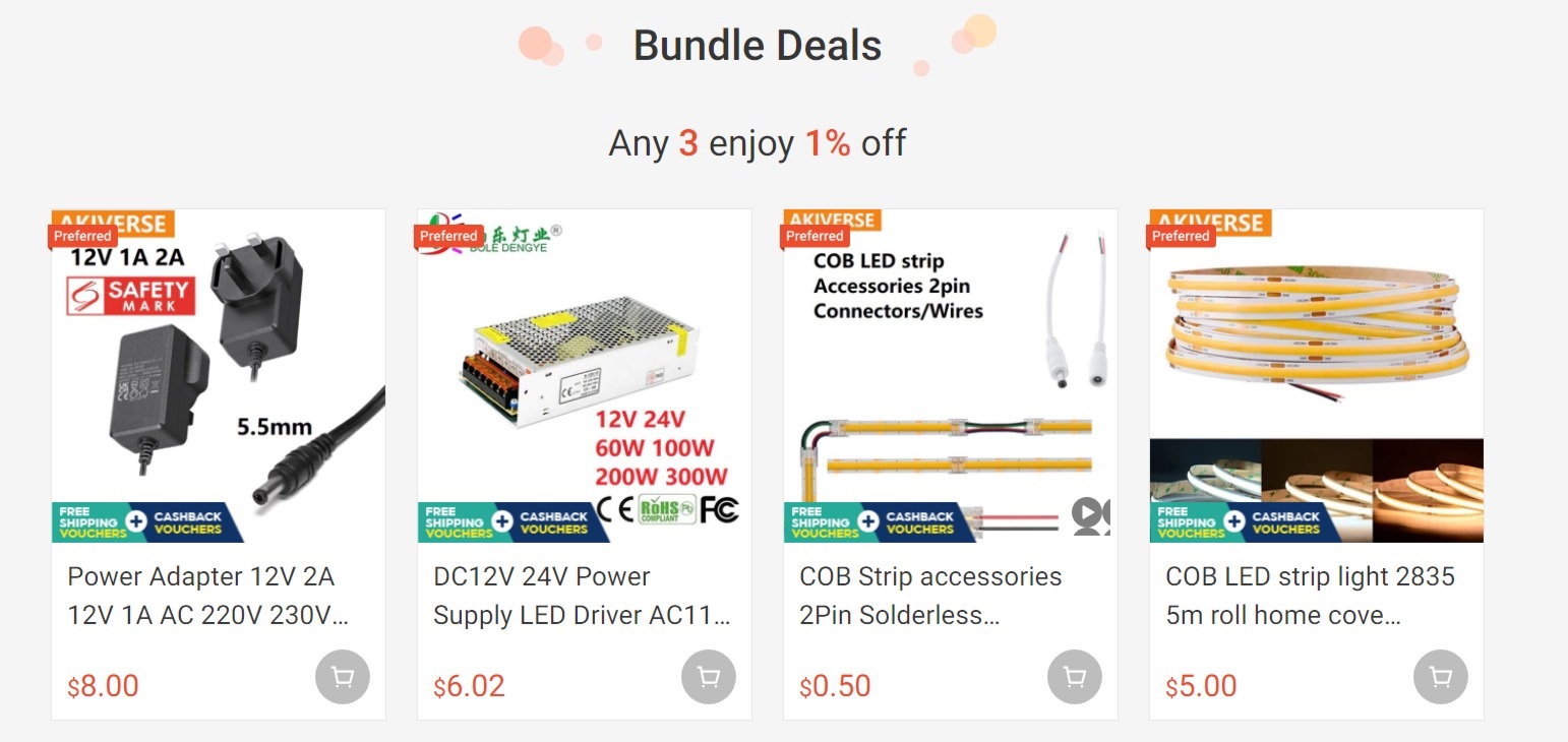 COB Strip accessories 2Pin Solderless Connectors 8mm for Led Light Strip Wire Connection FCOB ...