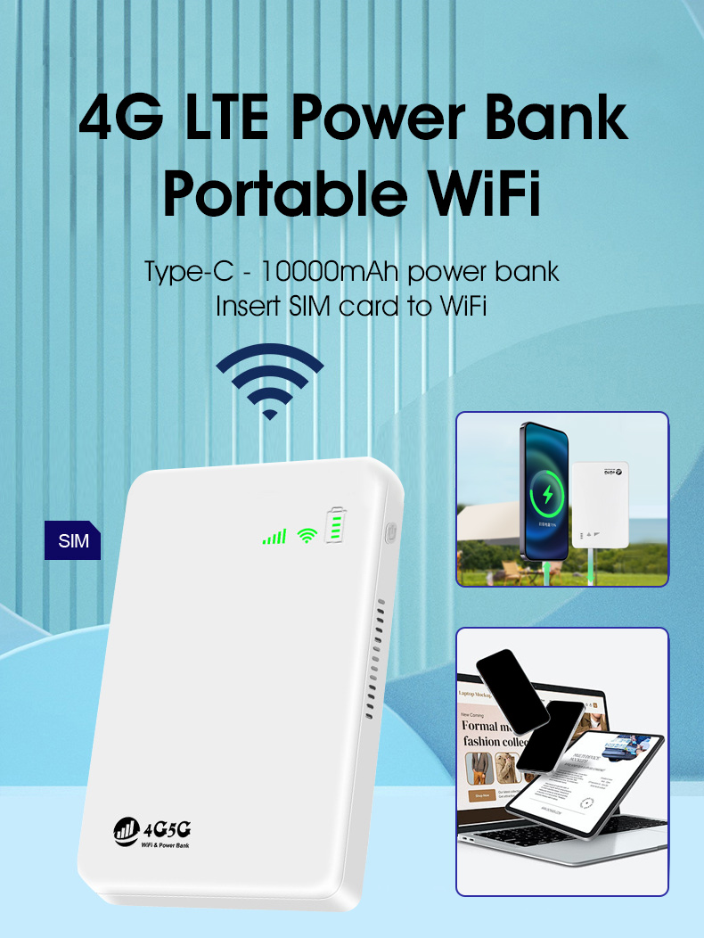 HXR Portable 4G Wifi Router 10000mAh Power Bank Pocket Wireless WIFI ...