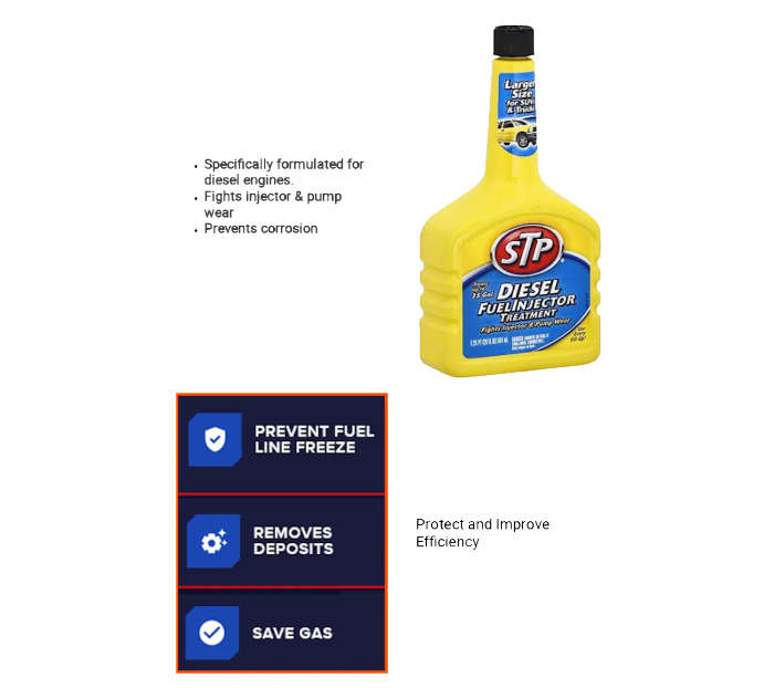 STP Diesel Fuel Injector Treatment 20oz (Larger Size for SUV/Trucks ...