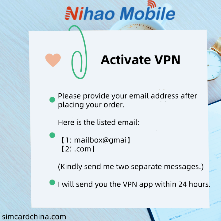 China SIM Card + VPN🔥 Up to 100GB Data, Bonus 300 CNY Call Credit ...