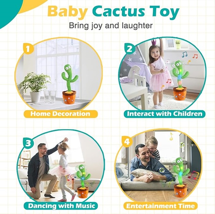 Interactive Dancing Cactus Toy with Singing, Dancing & Recording | FREE ...