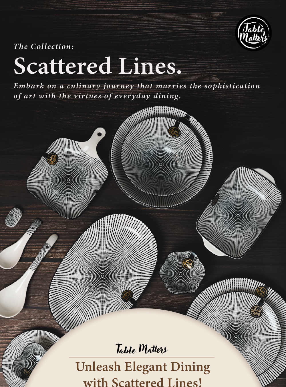 Table Matters - Scattered Lines Collection [Plates | Bowls | Saucer ...