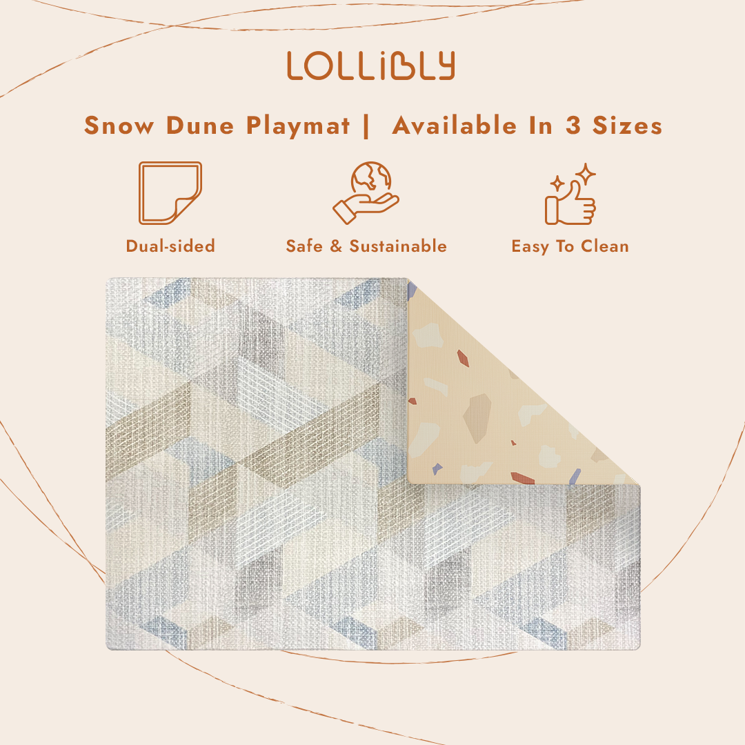 Lollibly Snow Dune Playmat (3 Sizes Available: Big 200 x 140cm, Little ...