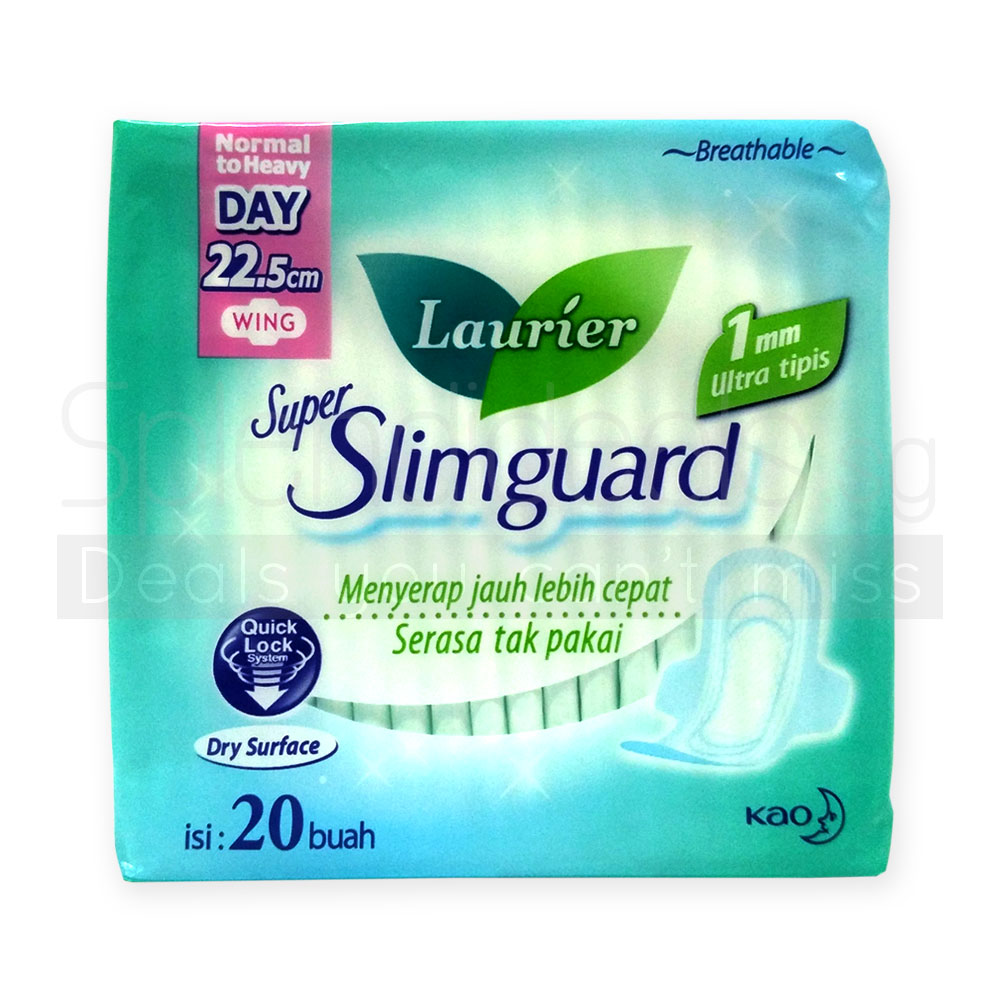 (OFFER) LAURIER SUPER SLIMGUARD Wings Sanitary Pads - 3 Types - 22.5cm ...