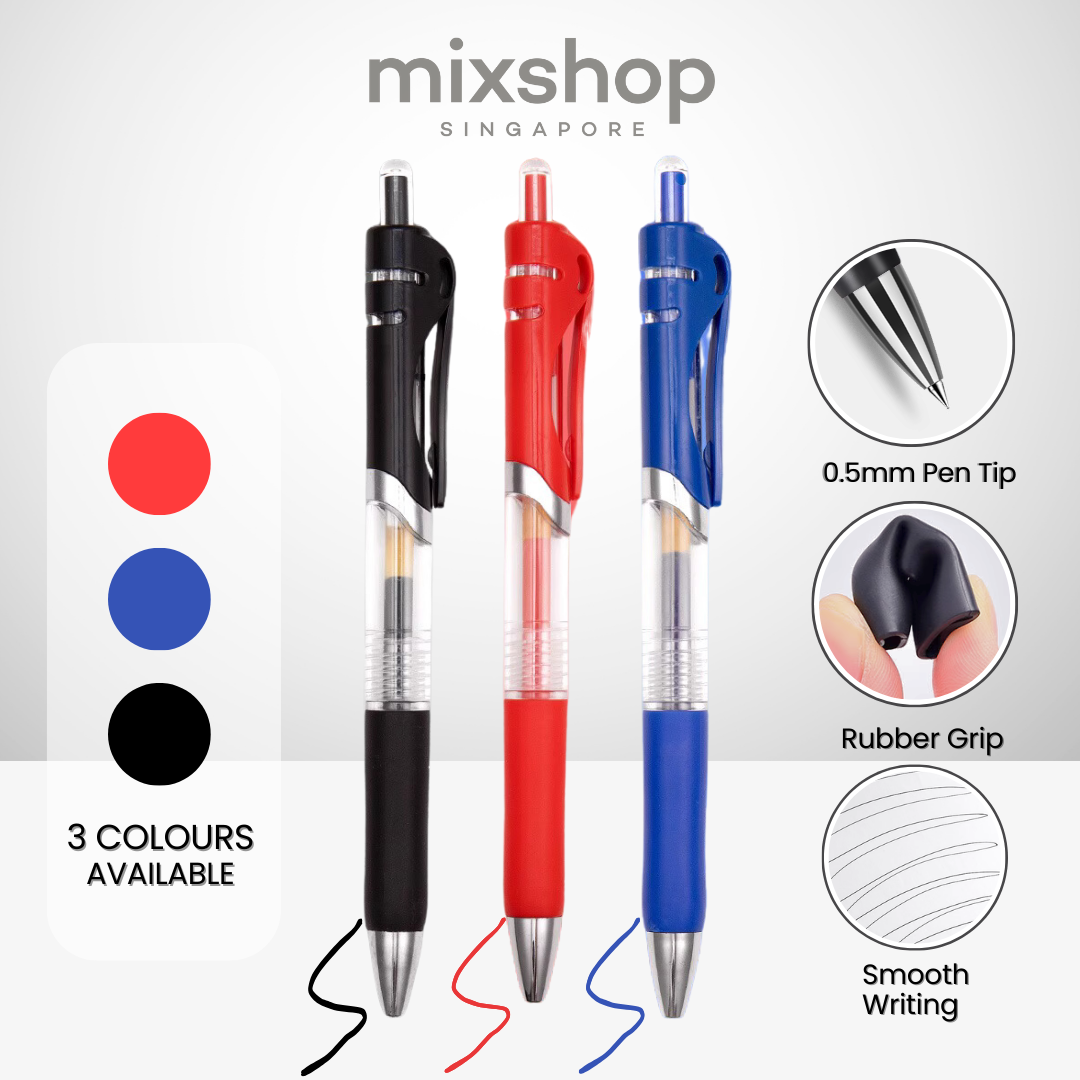 mixshop Gel Ink Pen 0.5mm, K35 Pen, Gel Pen, Smooth Writing Tools ...