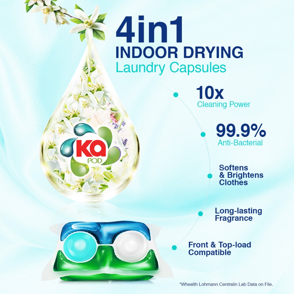 KA 4in1 Laundry Capsules 40 Pods x6Tubs – Indoor Drying | Shopee Singapore