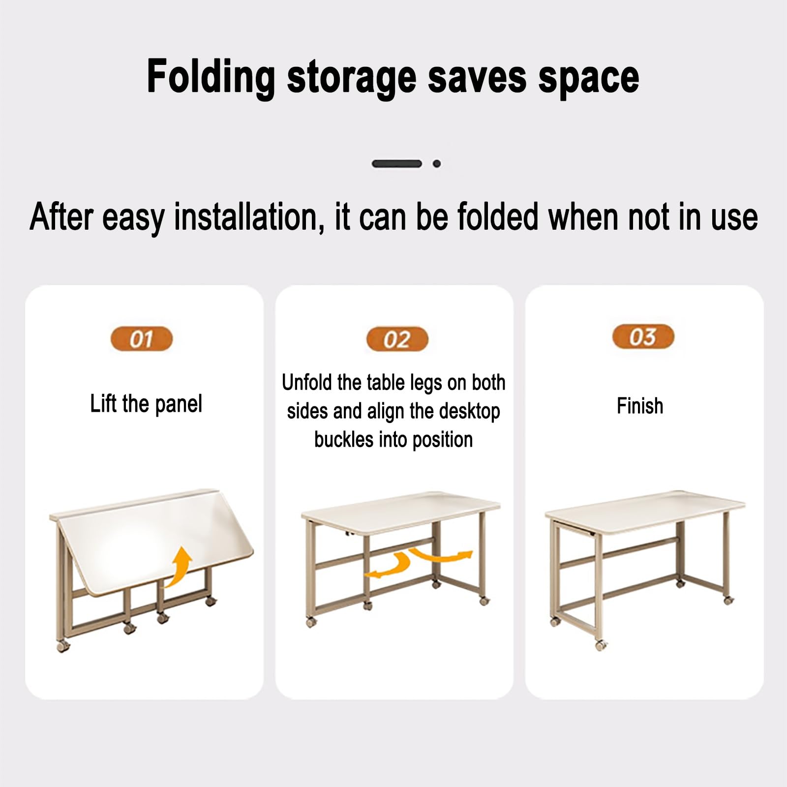 【Ready Stock】Fording Table/Foldable Table Lockable Wheel/ Movable ...