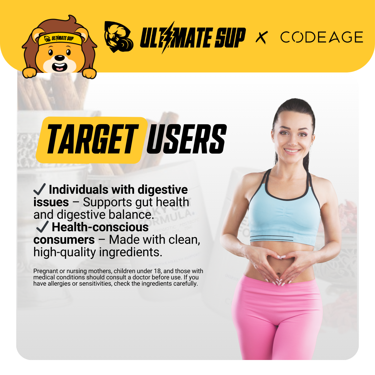Codeage, Leaky Gut Formula, L-Glutamine & Probiotics, Strengthen Gut ...