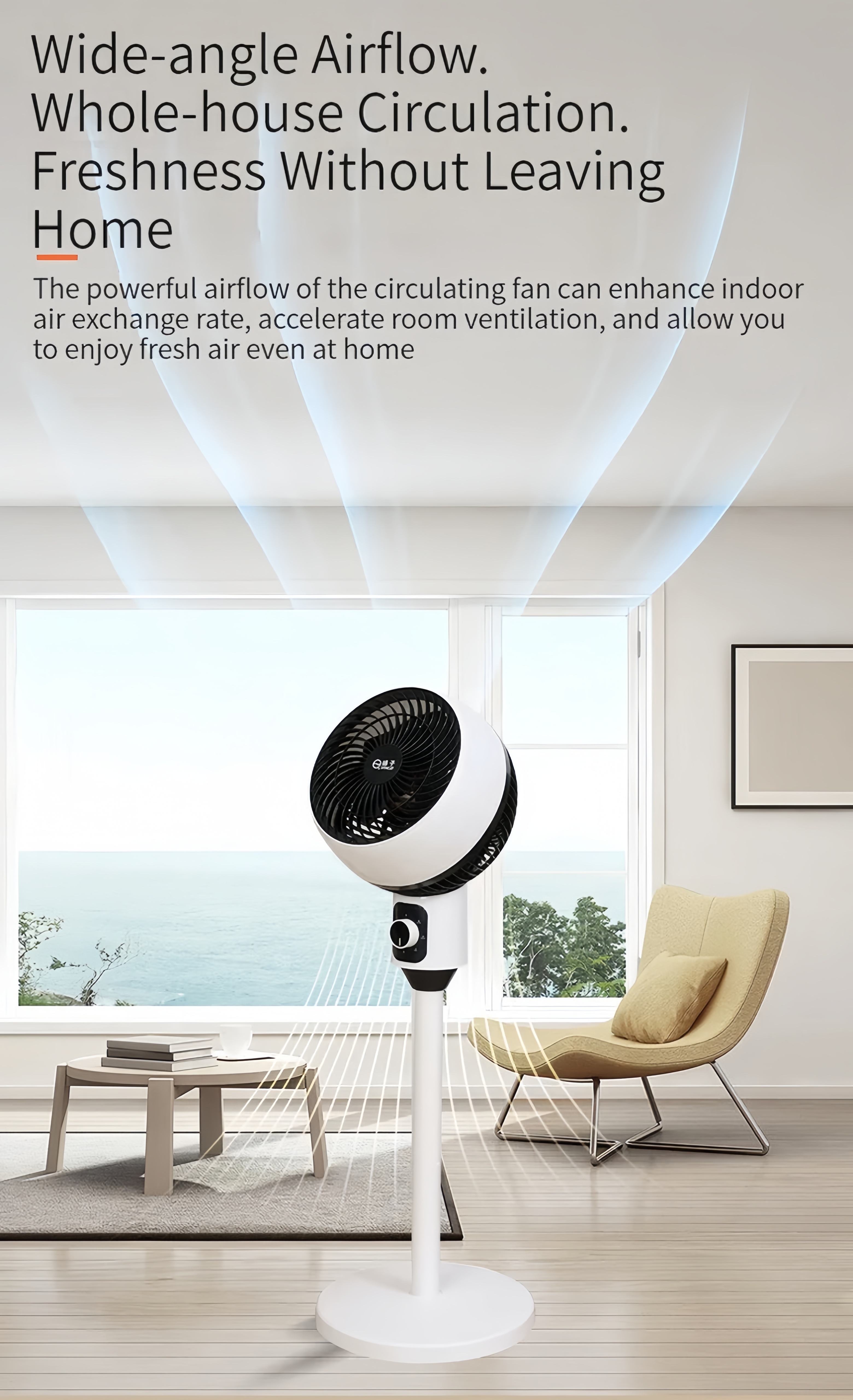 New Air Circulation Electric Fan/Oscillating Standing Fan and Desktop ...