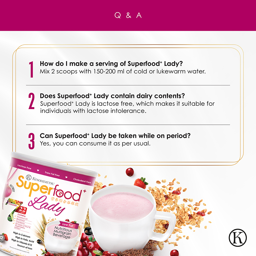 Kinohimitsu Superfood+ Lady Adult Nutrition Multigrain Beverage ...