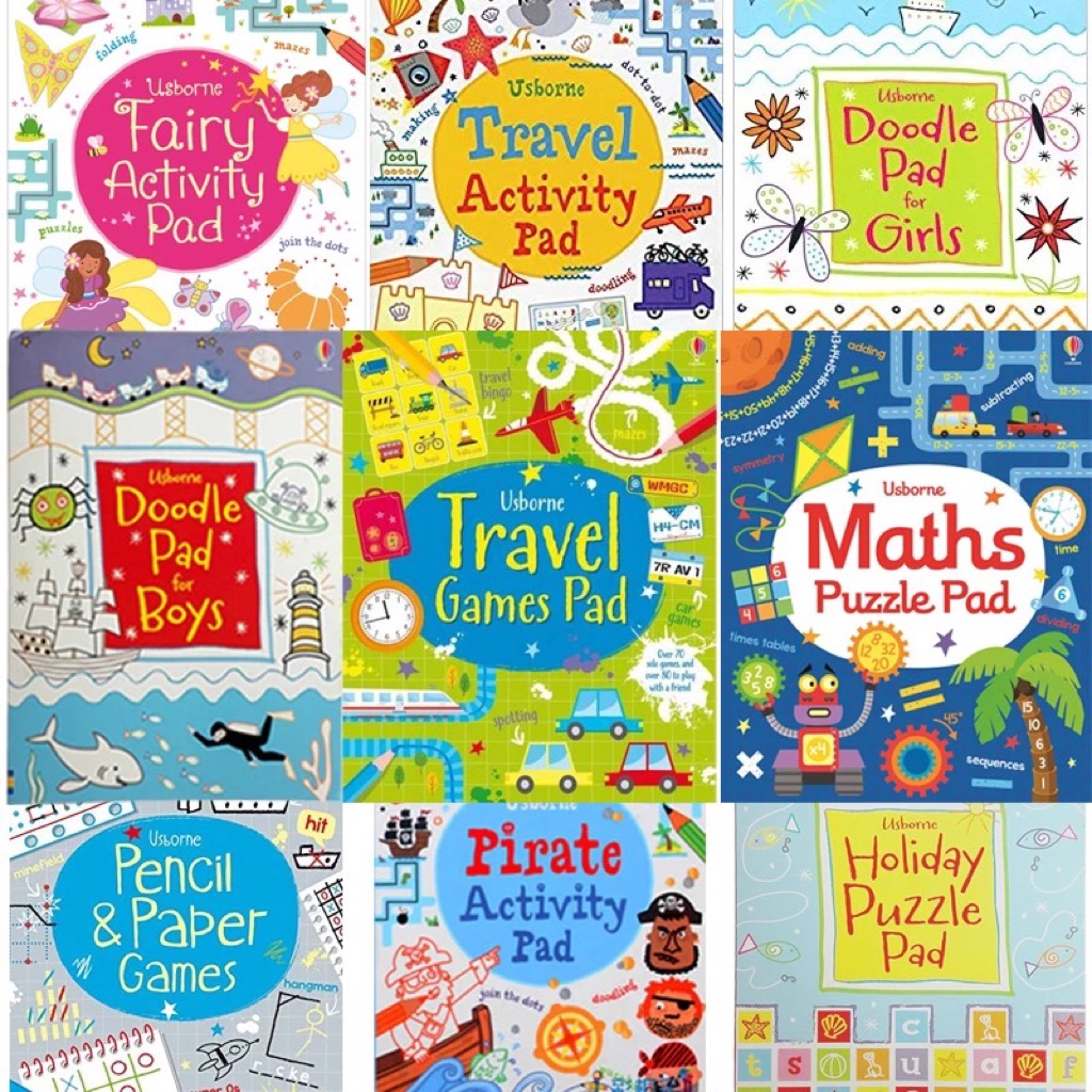 [SG STOCKS] USBORNE Activities Pad Puzzle Pad Book Kids Gifts Travel ...