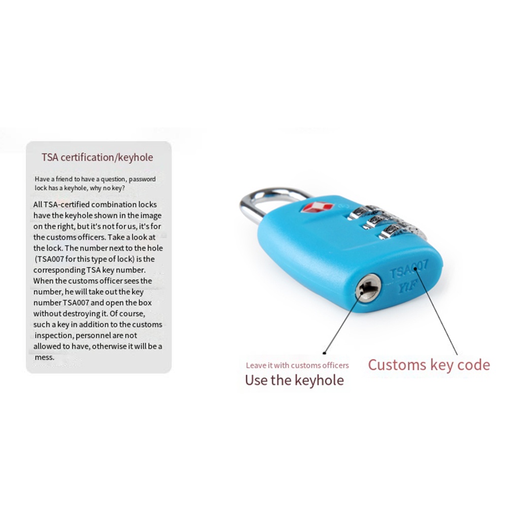 [SG Stock] TSA Approved Luggage Lock Dial Cable Padlock Travel Suitcase ...