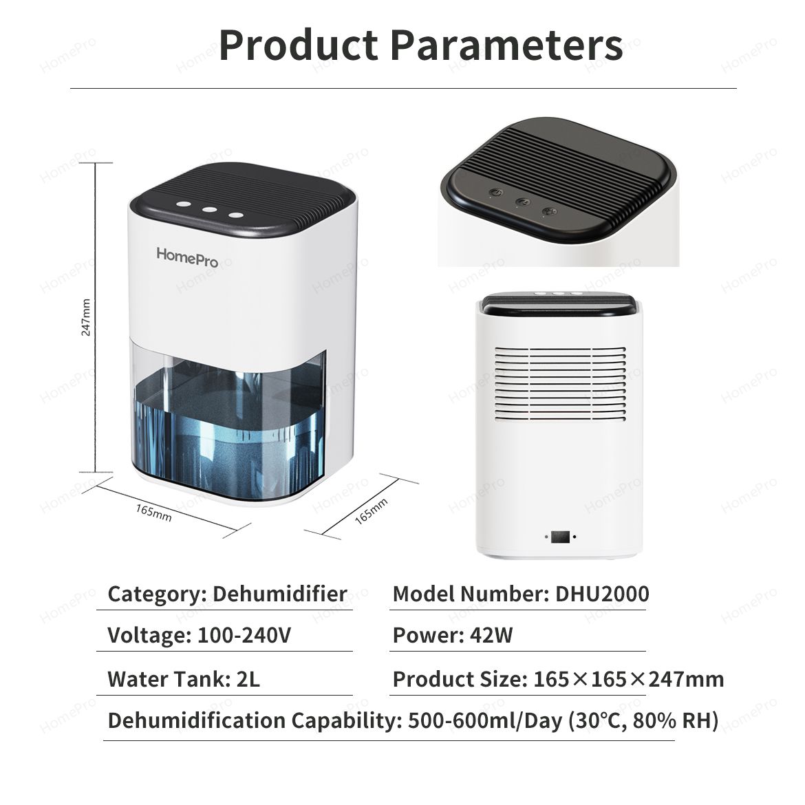 【Ready Stock and Ship in 1 Day】Dehumidifier with 800ml Water Tank/3-pin ...