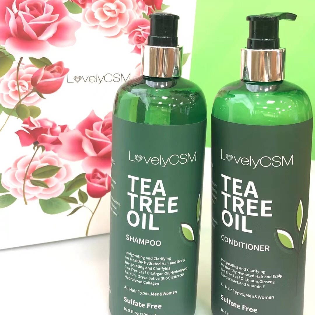 Tea Tree Shampoo Conditioner Set 473ml Sulfate Free, for All Hair Types ...