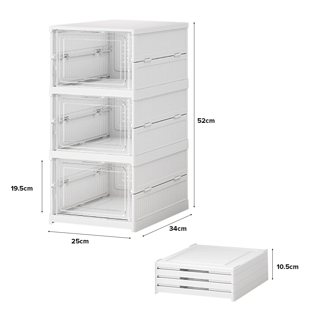 (JIJI SG) TENE Foldable Shoe Box Side - Front Open / Shoe Box ...