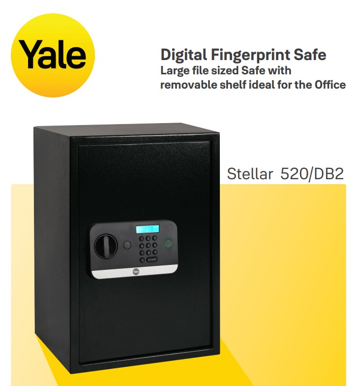 Yale Stellar 520/DB2 XL Fingerprint Safe ~ 100% Brand New - 1 Year ...