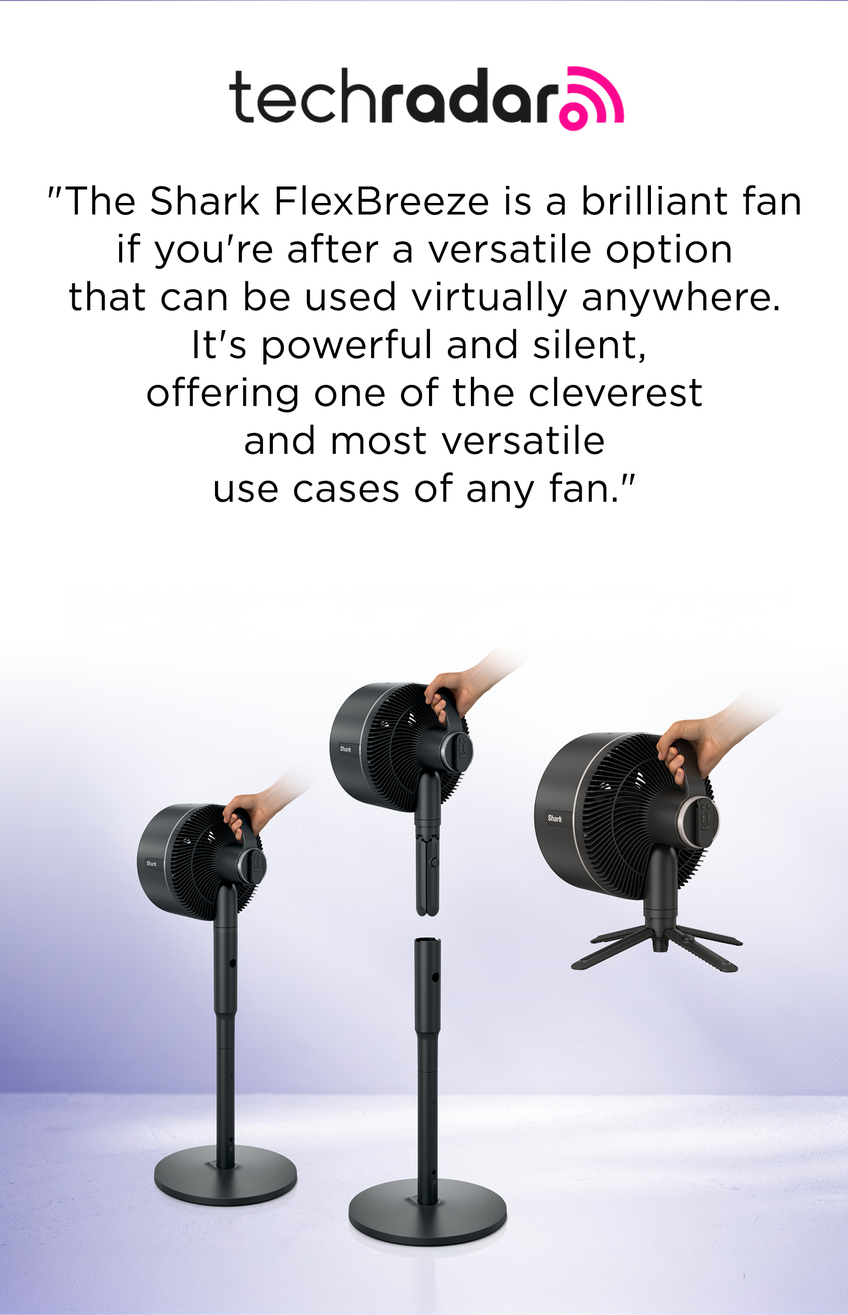 Shark FlexBreeze Cordless & Portable Fan / Standing & Pedestal / Table ...