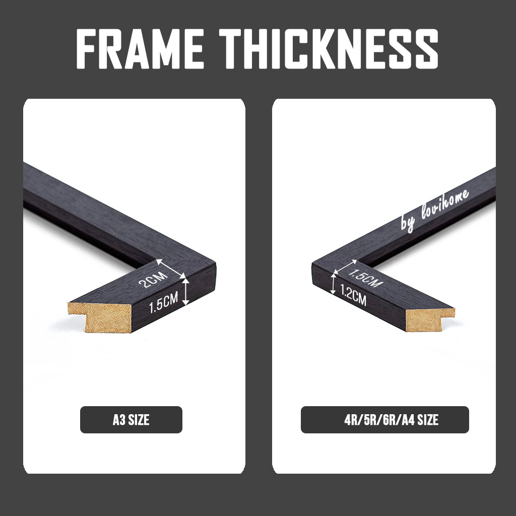 SG Wooden Picture Frame - Wall Art Poster Painting Photo Hanging Stand ...