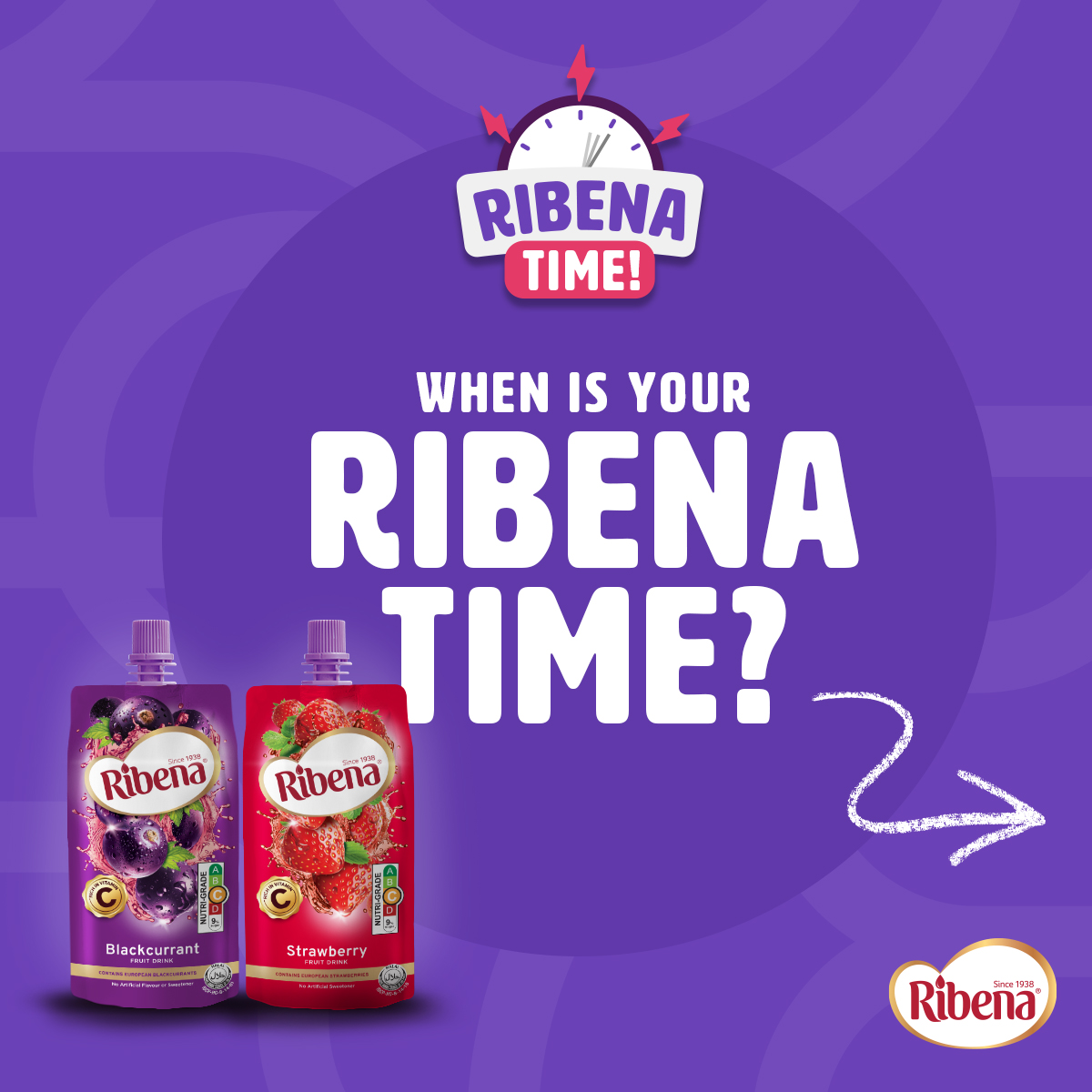 RIBENA Fruit Drink (Blackcurrant | Blackcurrant Light | Strawberry ...