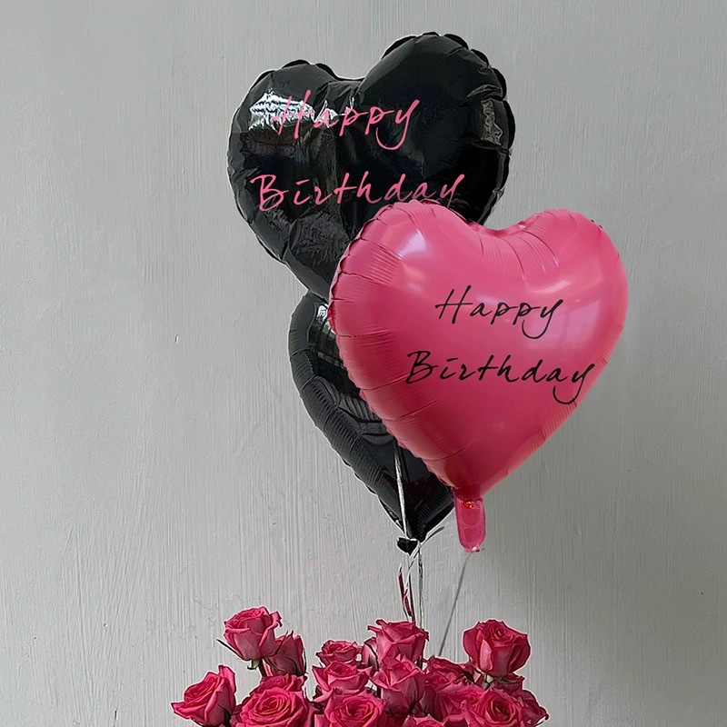 [SG]18-Inch Happy Birthday Heart Balloon HBD Foil Balloon for ...